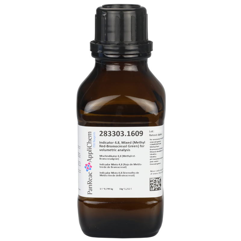 Indicador Mixto 4,8 (Rojo de Metilo-Verde de Bromocresol) para análisis ...